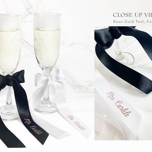 Ribbon Place Setting for Wedding or Event, Bow Place Card, Custom Name ...