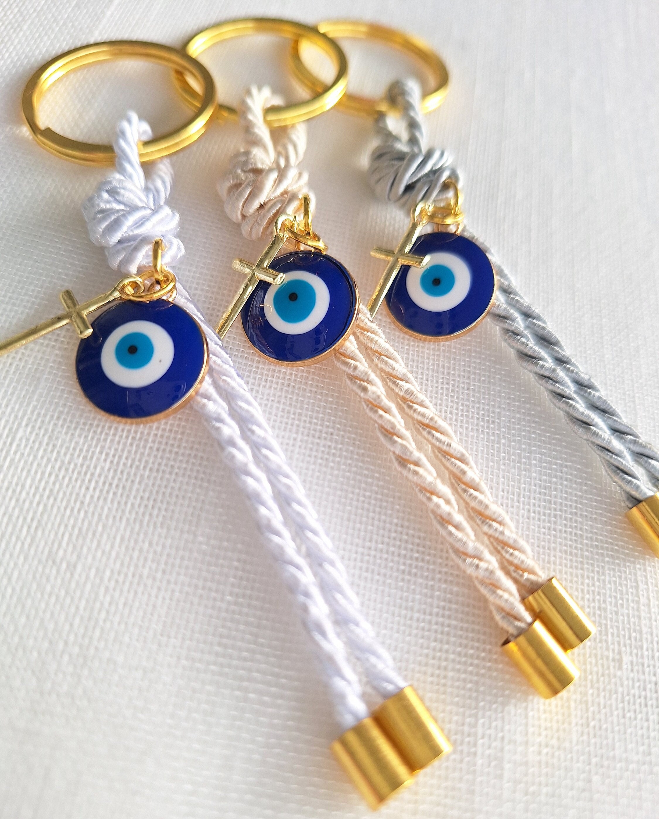 Evil Eye Martyrika-girl or Boy Orthodox Baptism Day -key Chain Baptism ...