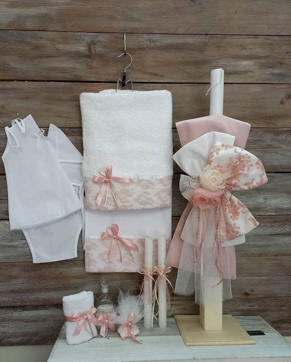 Baptism Girl Set-elegant Refined Baptism-orthodox - Etsy