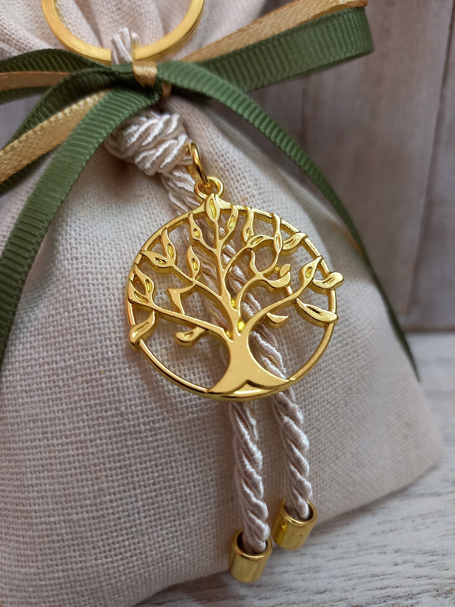 25 Pcs Olive Tree Favor-linen Bag Favor-koufeta Bomboniera-wedding ...