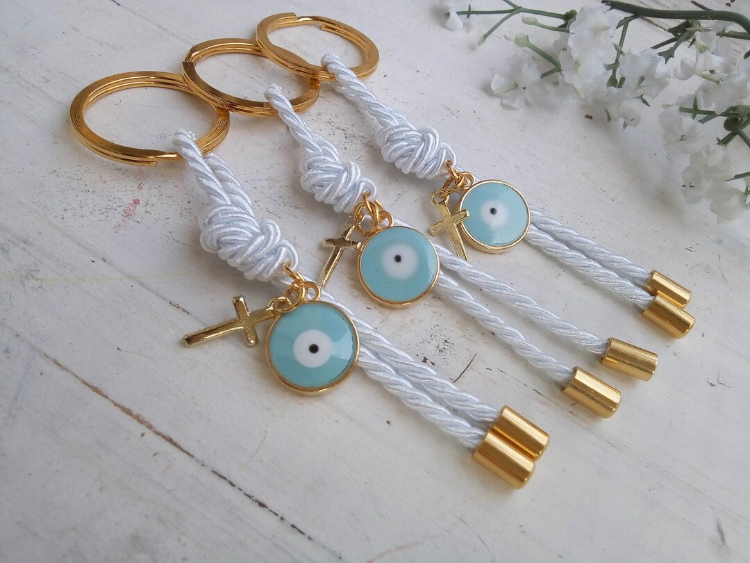 Evil Eye Martyrika-orthodox Baptism Day -key Chain Baptism Favor ...