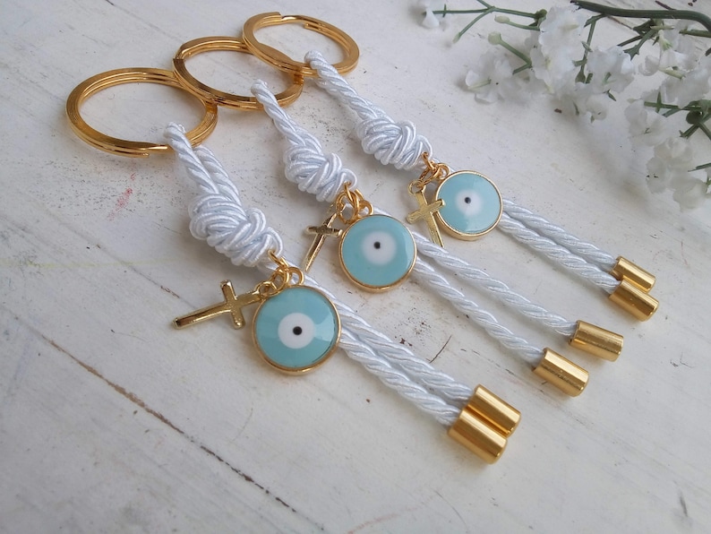 Evil Eye Martyrika-orthodox Baptism Day -key Chain Baptism Favor ...
