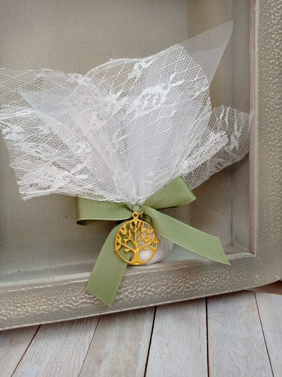 Tree of Life Wedding Favor-romantic Favor-25 Pcs-gold, White and Olive ...