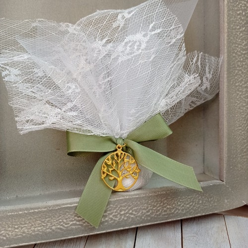 25 Pcs Olive Tree Favor-linen Bag Favor-koufeta - Etsy