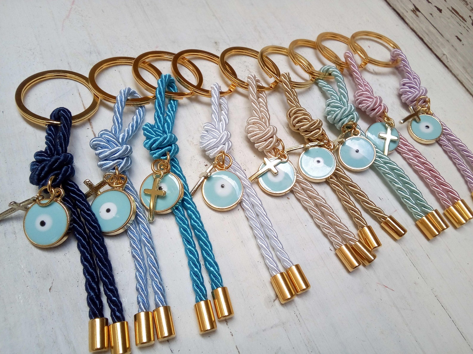 Evil Eye Martyrika-orthodox Baptism Day -key Chain Baptism Favor ...