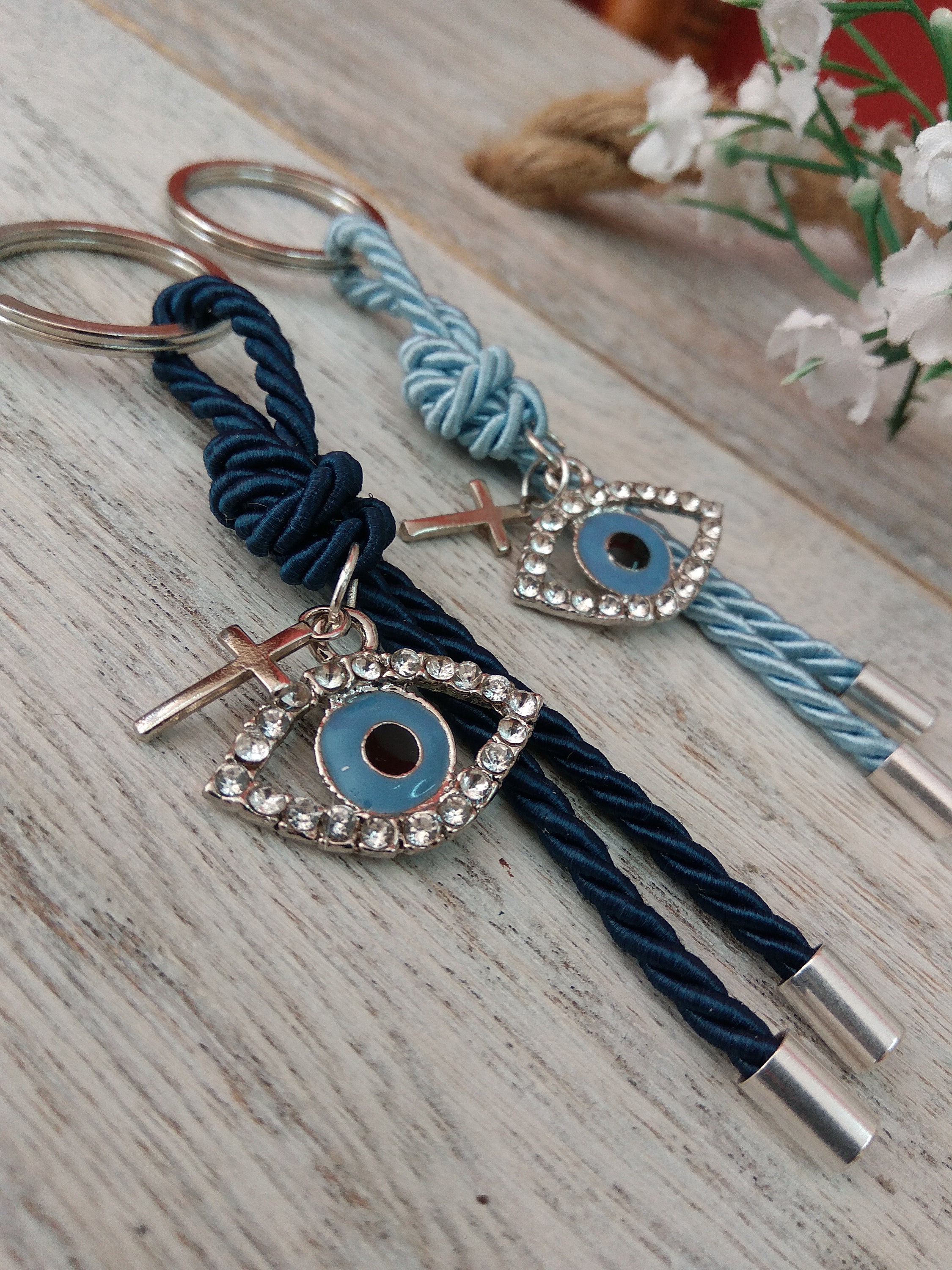 Evil Eye Martyrika-orthodox Baptism Day -key Chain Baptism Favor ...