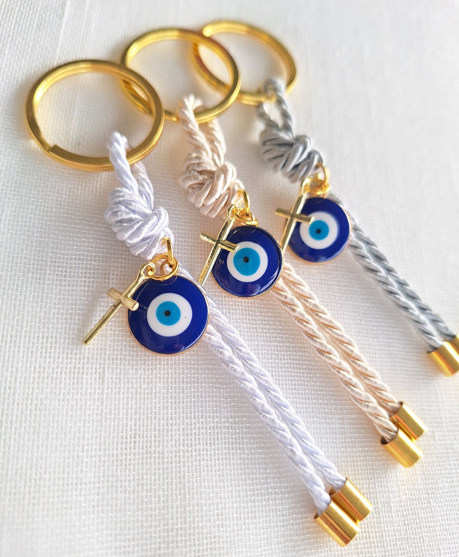 Evil Eye Martyrika-girl or Boy Orthodox Baptism Day -key Chain Baptism ...