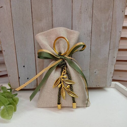 25 Pcs Olive Tree Favor-linen Bag Favor-koufeta - Etsy