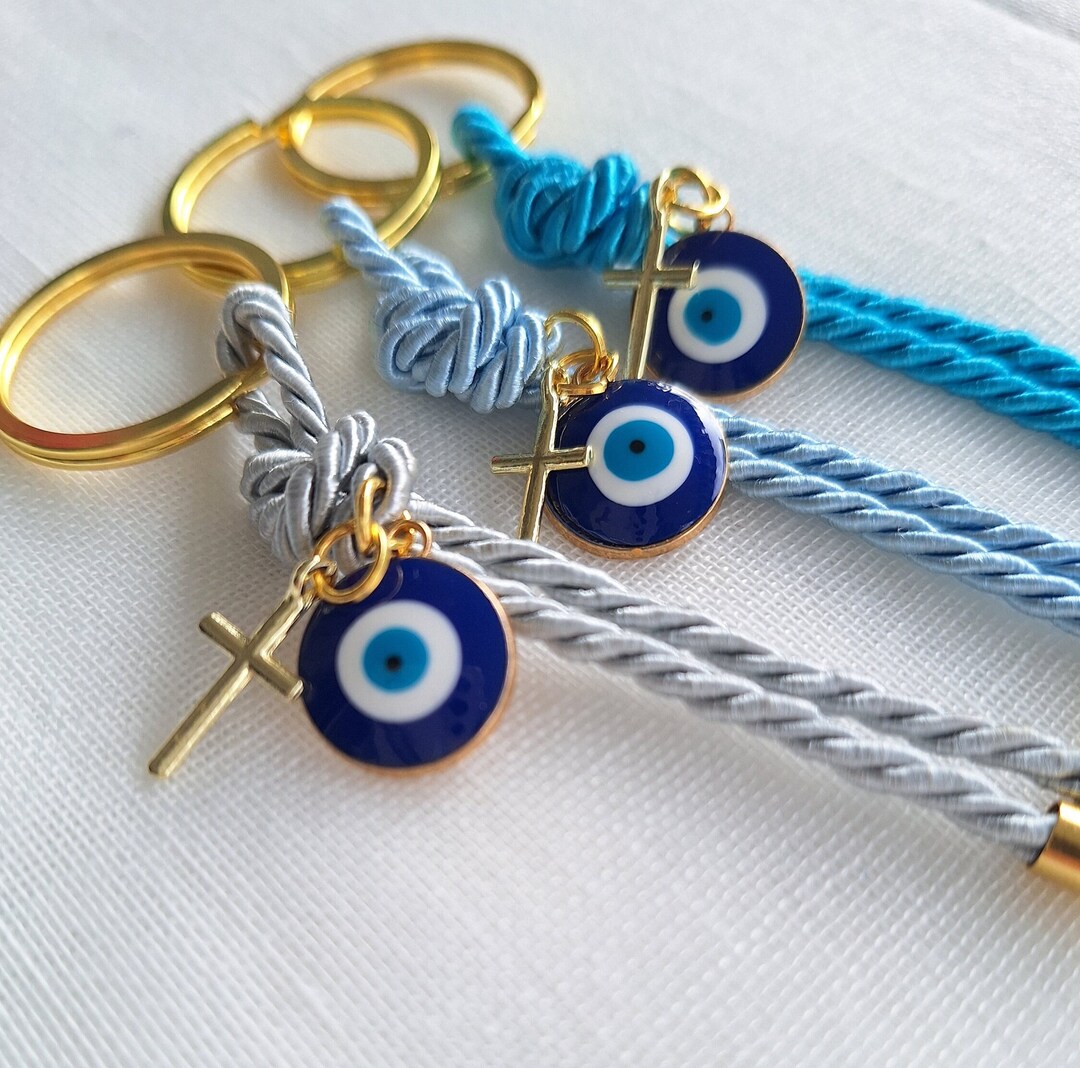 Evil Eye Martyrika-orthodox Baptism Day-keychain Baptism Favor ...