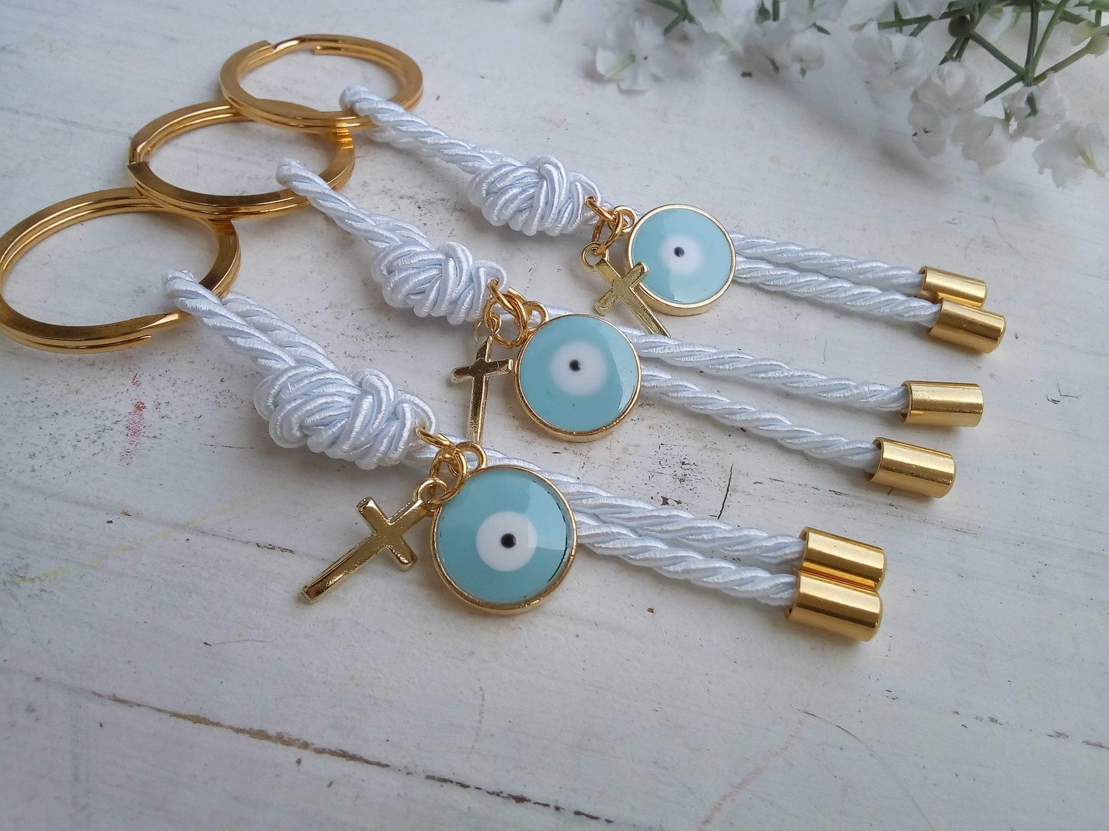 Evil Eye Martyrika-orthodox Baptism Day -key Chain Baptism Favor ...