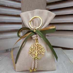 25 Pcs Olive Tree Favor-linen Bag Favor-koufeta Bomboniera-wedding ...
