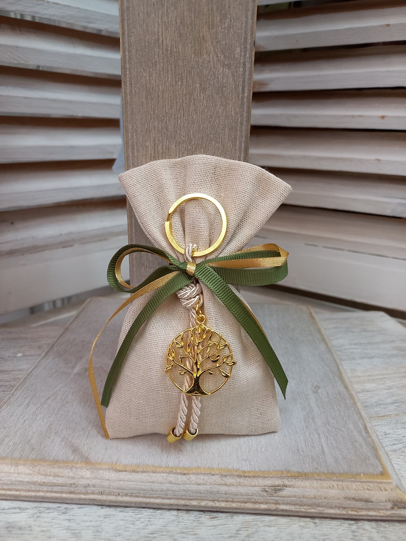 25 Pcs Olive Tree Favor-linen Bag Favor-koufeta Bomboniera-wedding ...