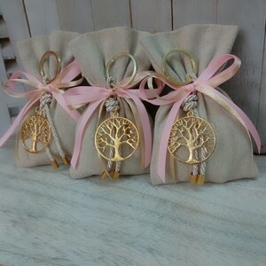 25 Pcs Olive Tree Favor-linen Bag Favor-koufeta Bomboniera-wedding ...