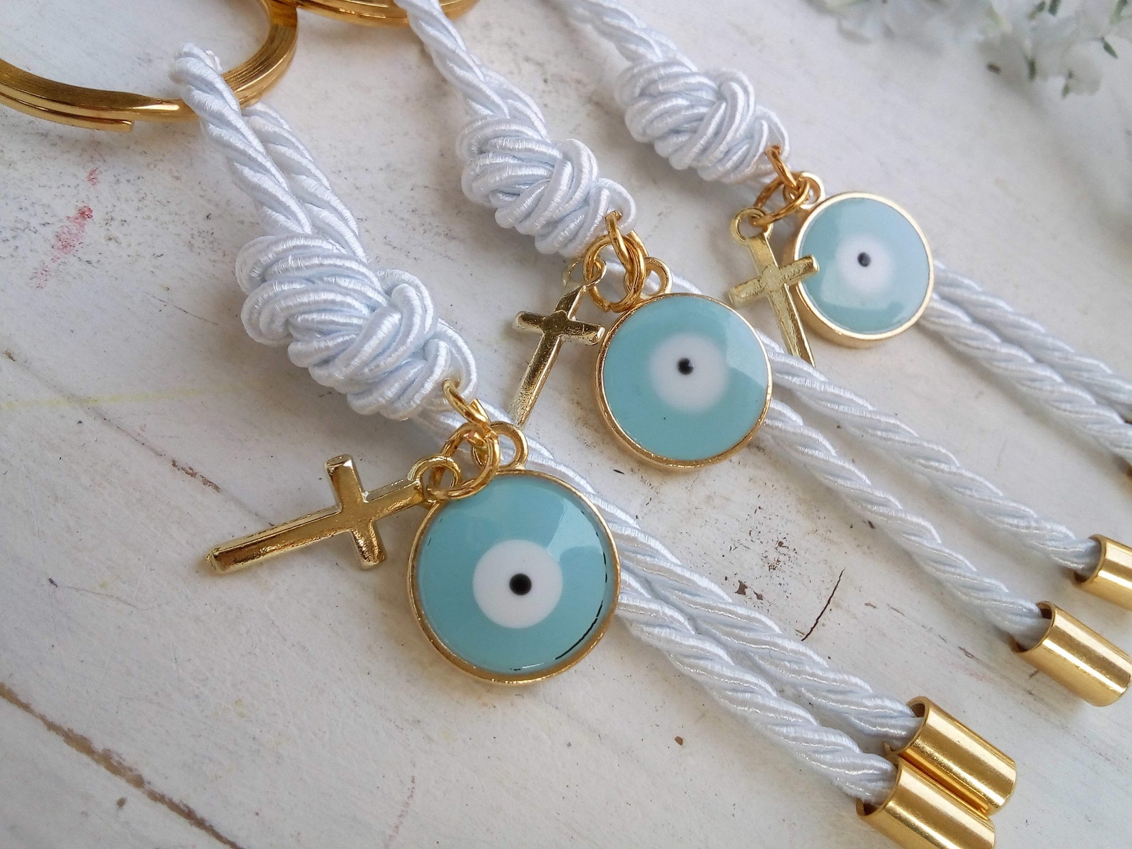 Evil Eye Martyrika-orthodox Baptism Day -key Chain Baptism Favor ...
