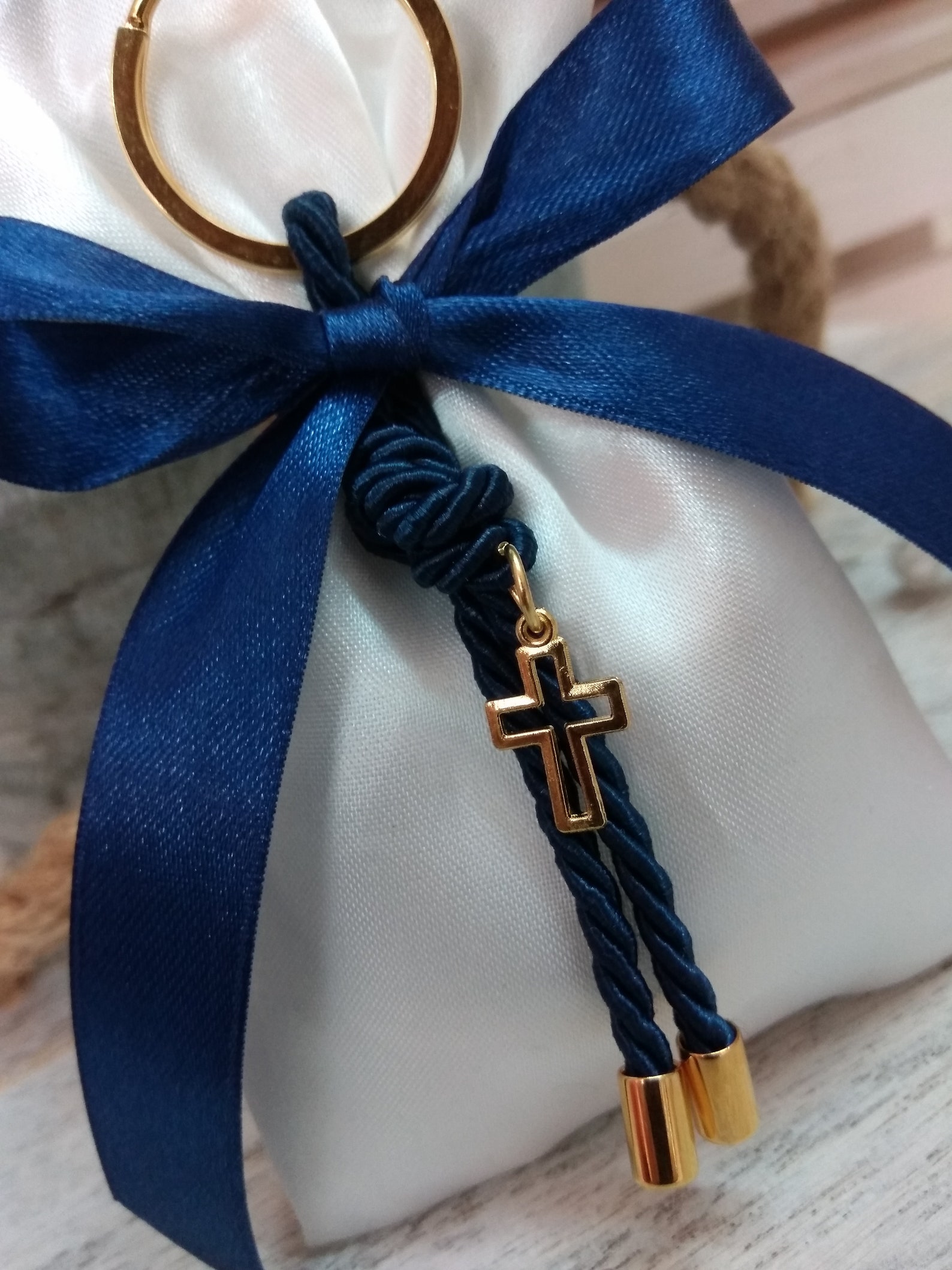 Baptism Favor-25 Pcs-cross Favor Gold and Blue Favor-koufeta - Etsy
