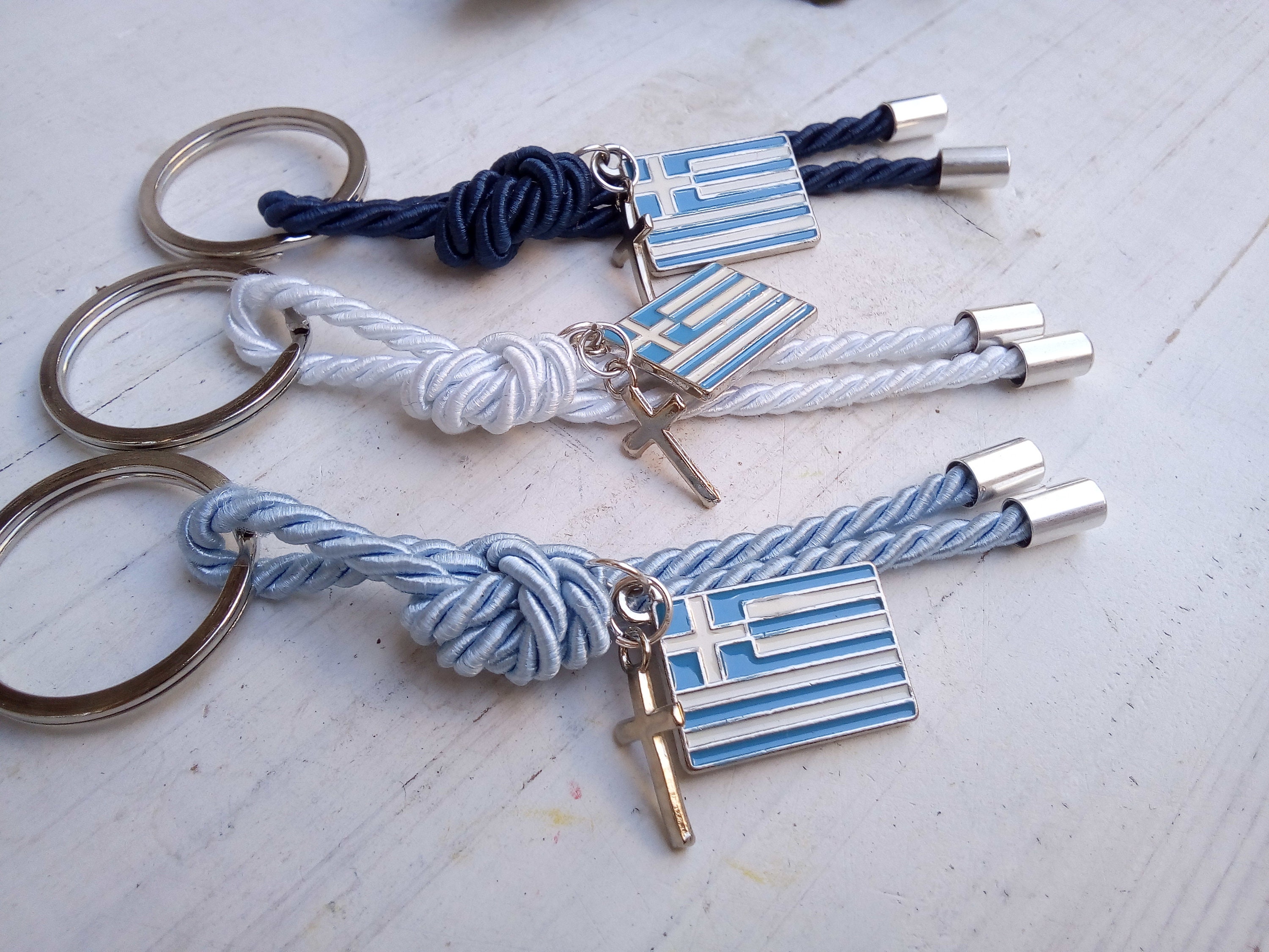 Greece Flag Greek Flag Favor-greek Flag Keychain Greek Flag - Etsy UK
