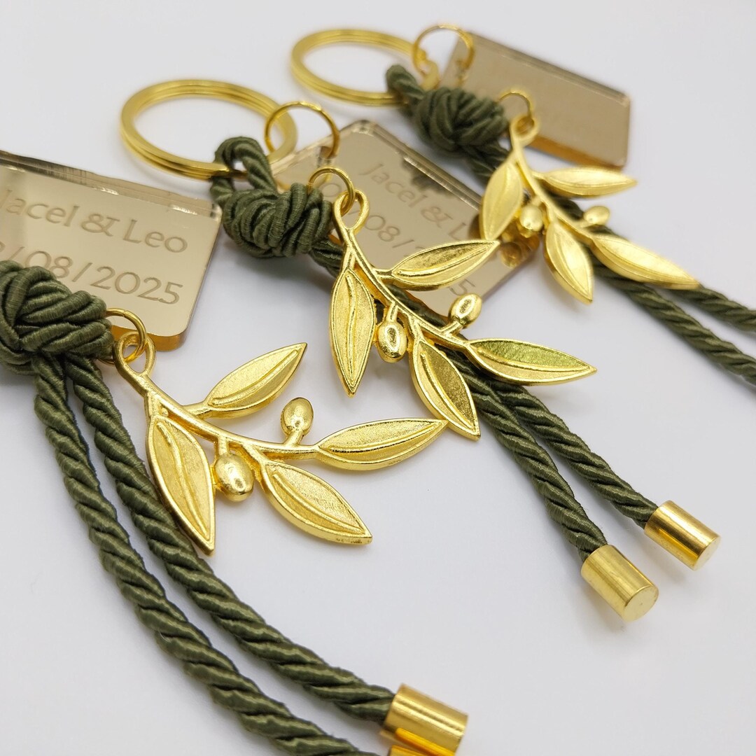 10pcs Olive Branch Keychain,plexiglass Favors,greek Wedding Favors ...