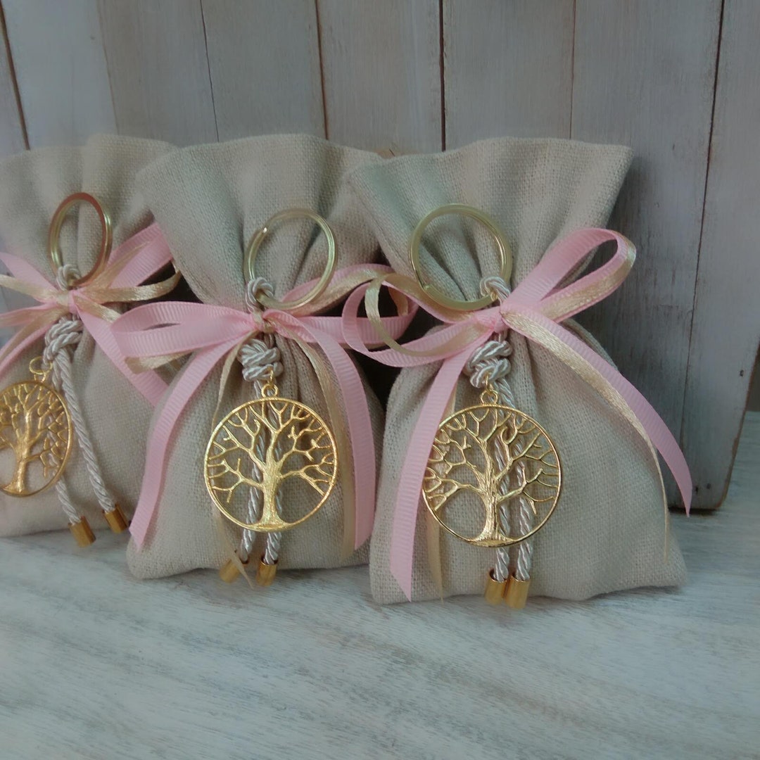 25 Pcs Olive Tree Favor-linen Bag Favor-koufeta Bomboniera-wedding ...
