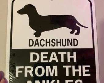Dachshund Security Sign Area Patrolled by Pet Signs - Etsy