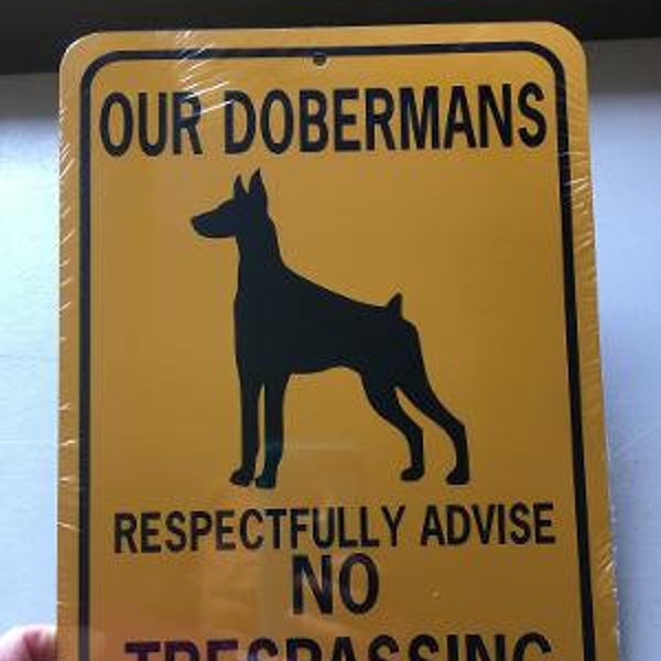 Doberman Dog Sign - Etsy
