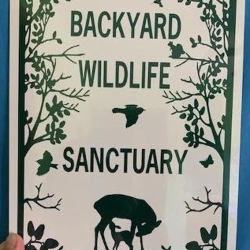 Backyard Wildlife Sanctuary Yard Sign 9x12 Inch Aluminum Metal - Etsy