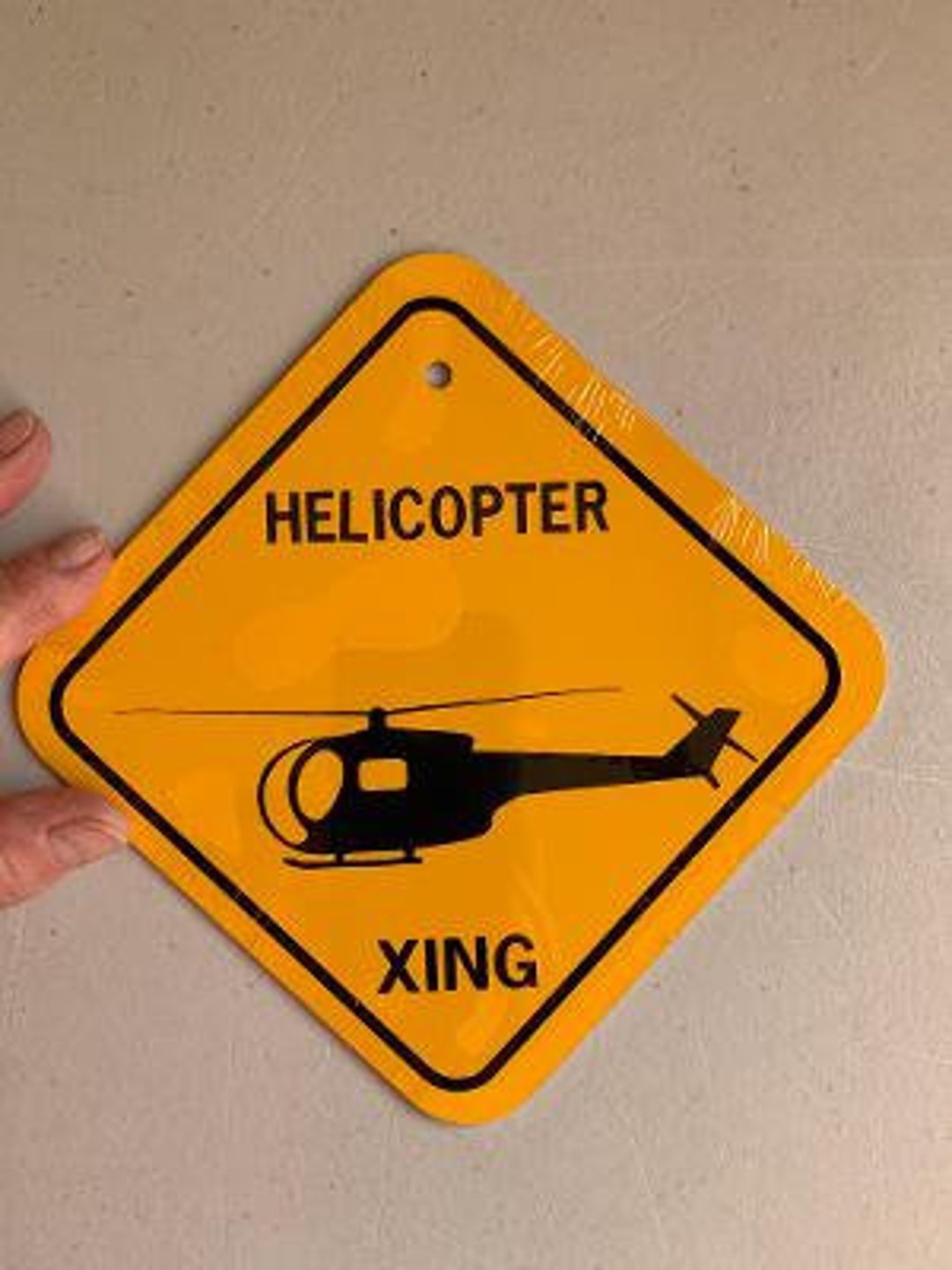 Helicopter Xing 6x6 Inch Aluminum Metal Plane Sign - Etsy