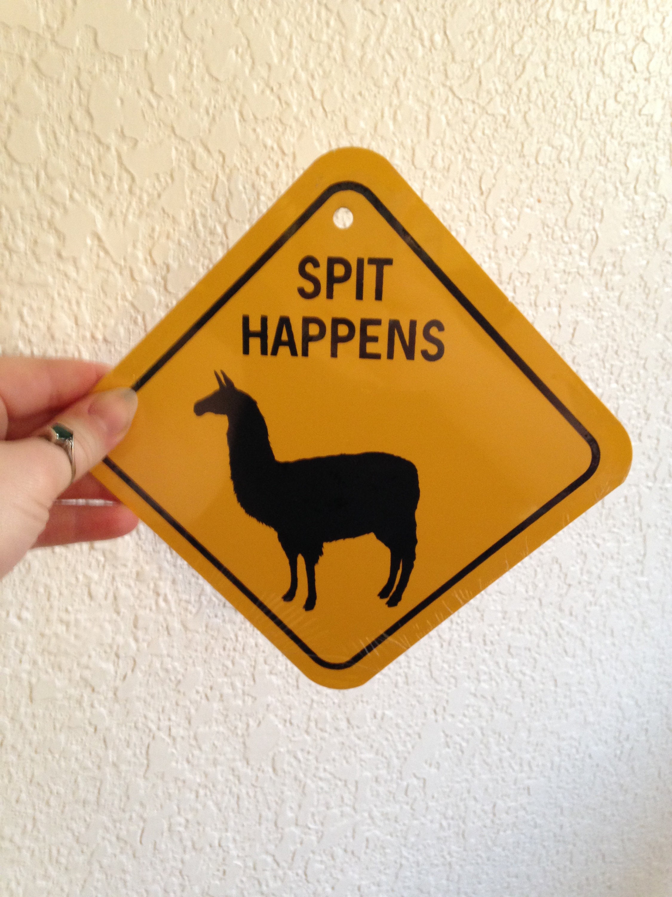 Spit Happens LLAMA signo divertido 6x6 pulgadas de aluminio - Etsy España