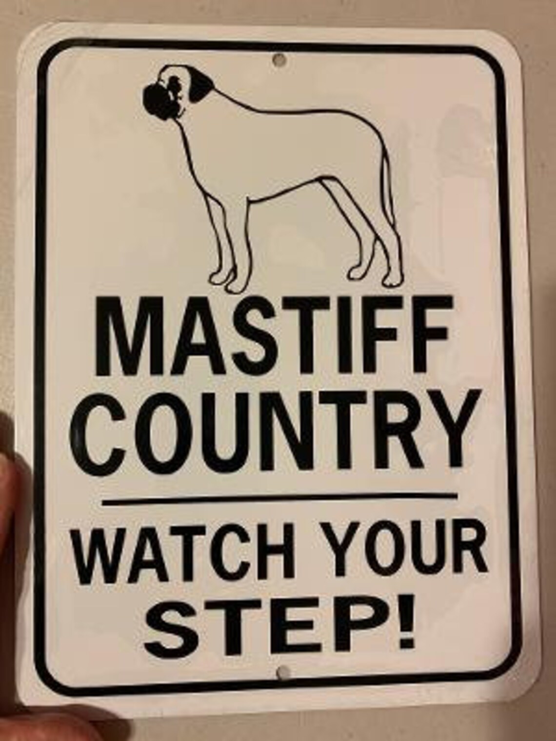 Mastiff Funny Dog Signs 9x12 Inch Aluminum Metal Sign | Etsy