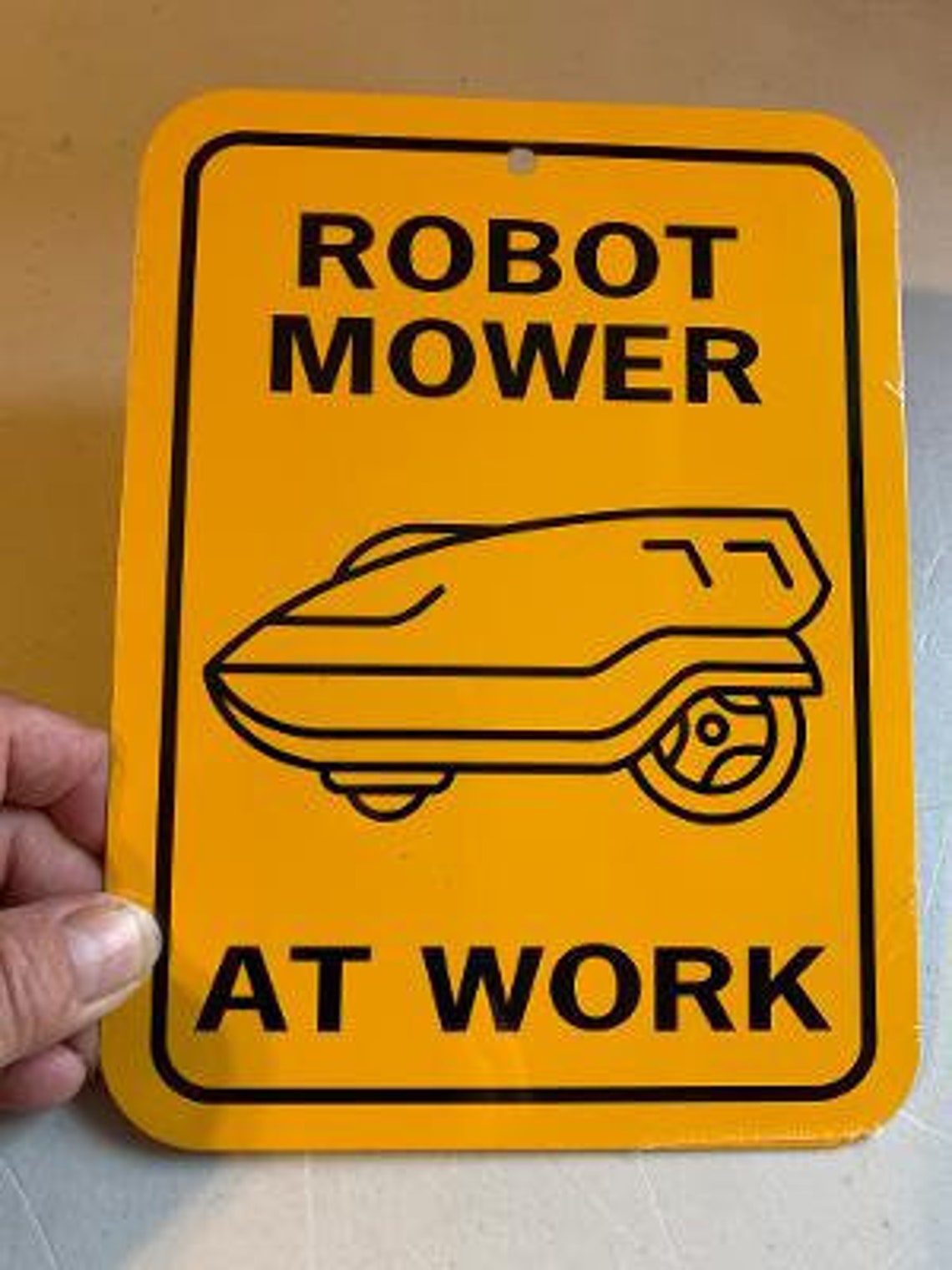 Robot Mower at Work Funny Sign 6x8 Inch Aluminum Metal Sign - Etsy