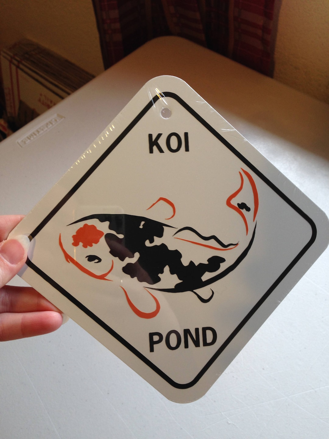Koi Pond Garden Sign 6x6 Inch Aluminum Metal Yard House Sign - Etsy