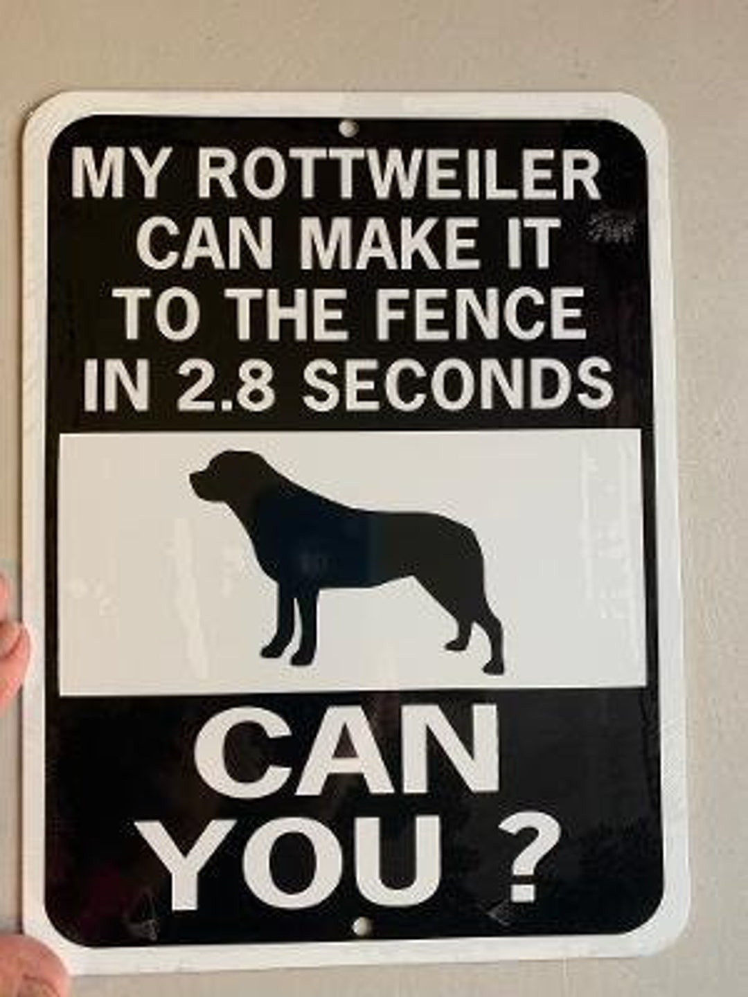 Rottweiler Funny Dog Signs 9x12 Inch Aluminum Metal Rottie Sign - Etsy