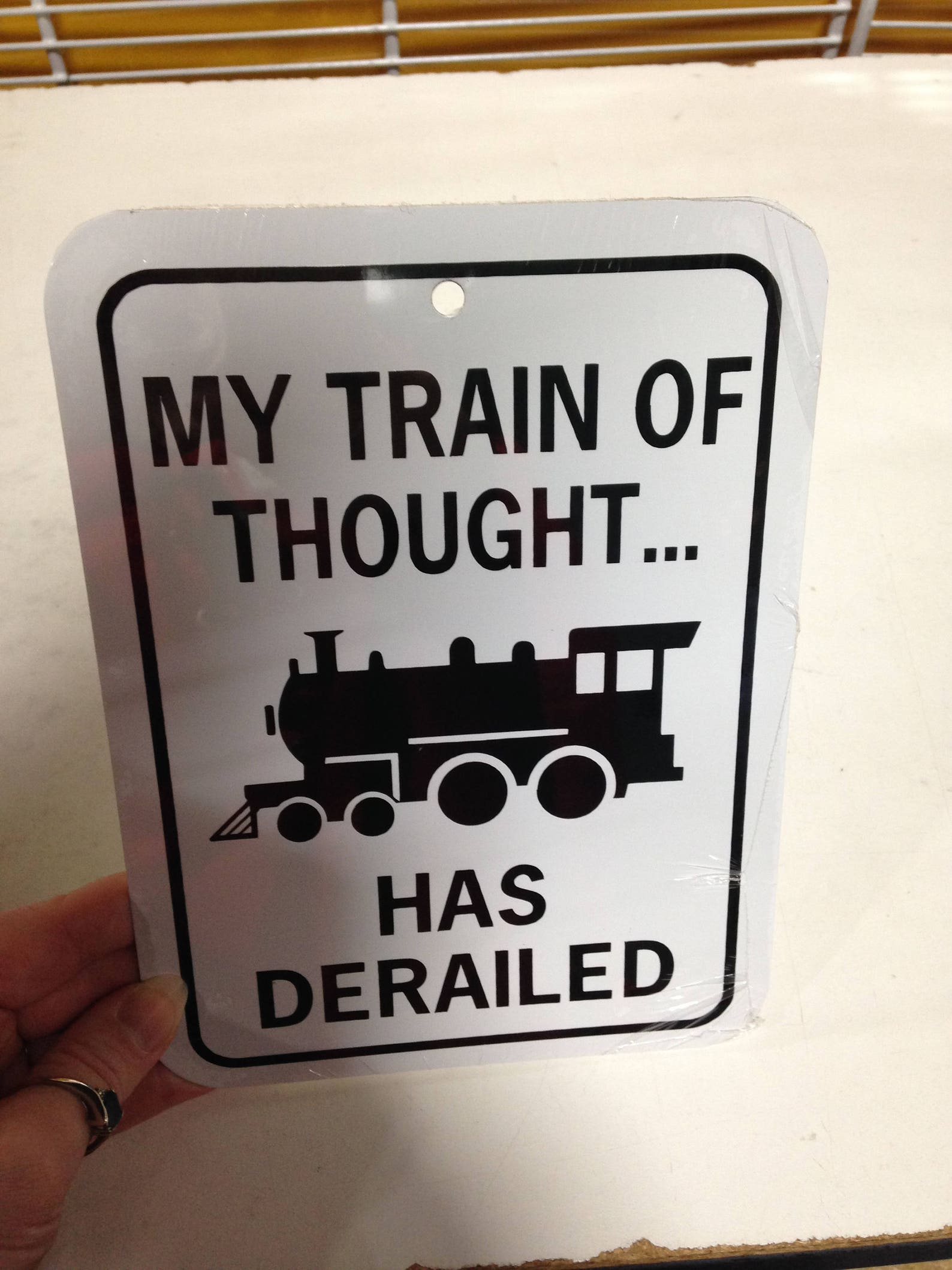 My Train of Thought Has Derailed Funny Train Sign 6x8 Inch - Etsy