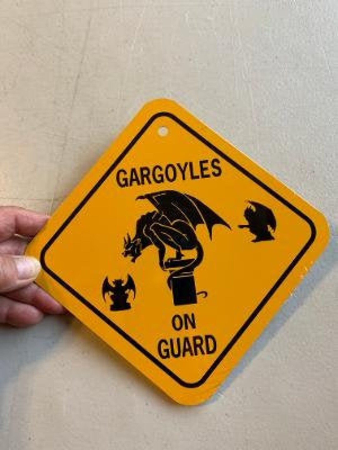 Gargoyles on Guard Sign 6x6 Inch Aluminum Metal Sign - Etsy