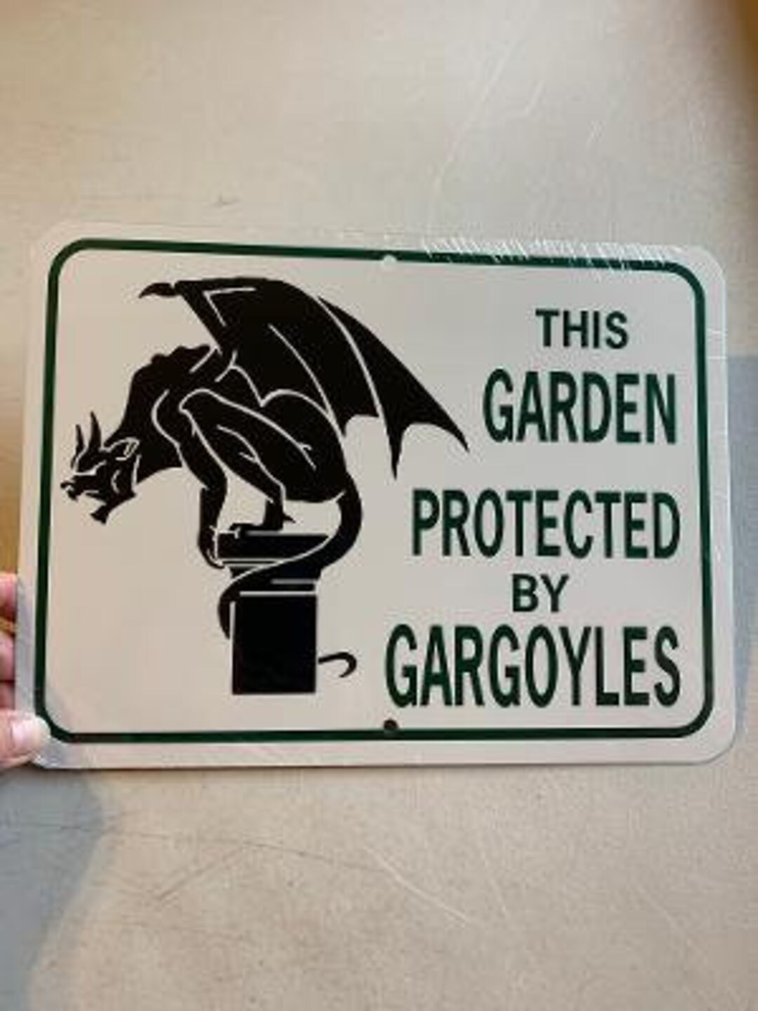 This Garden Protected by Gargoyles LARGE Funny Sign 9x12 Inch Aluminum ...