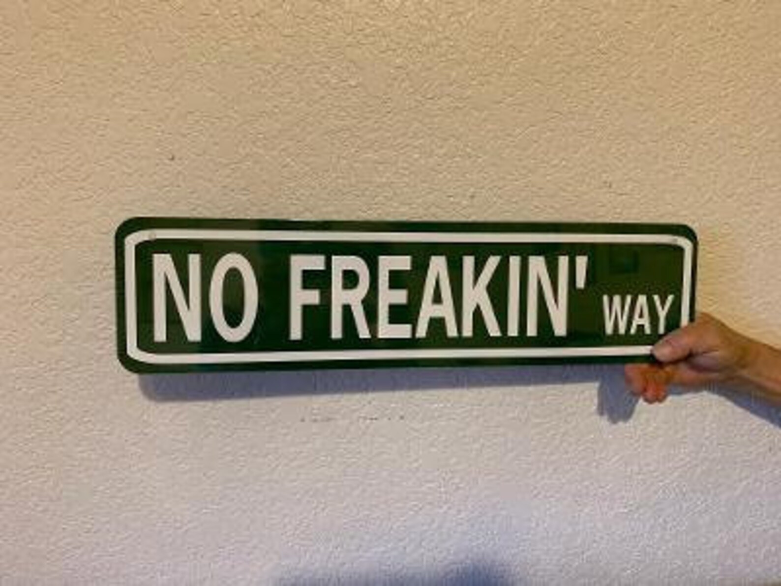 No Freakin' Way 5x20 Inch Aluminum Metal Street Sign - Etsy UK