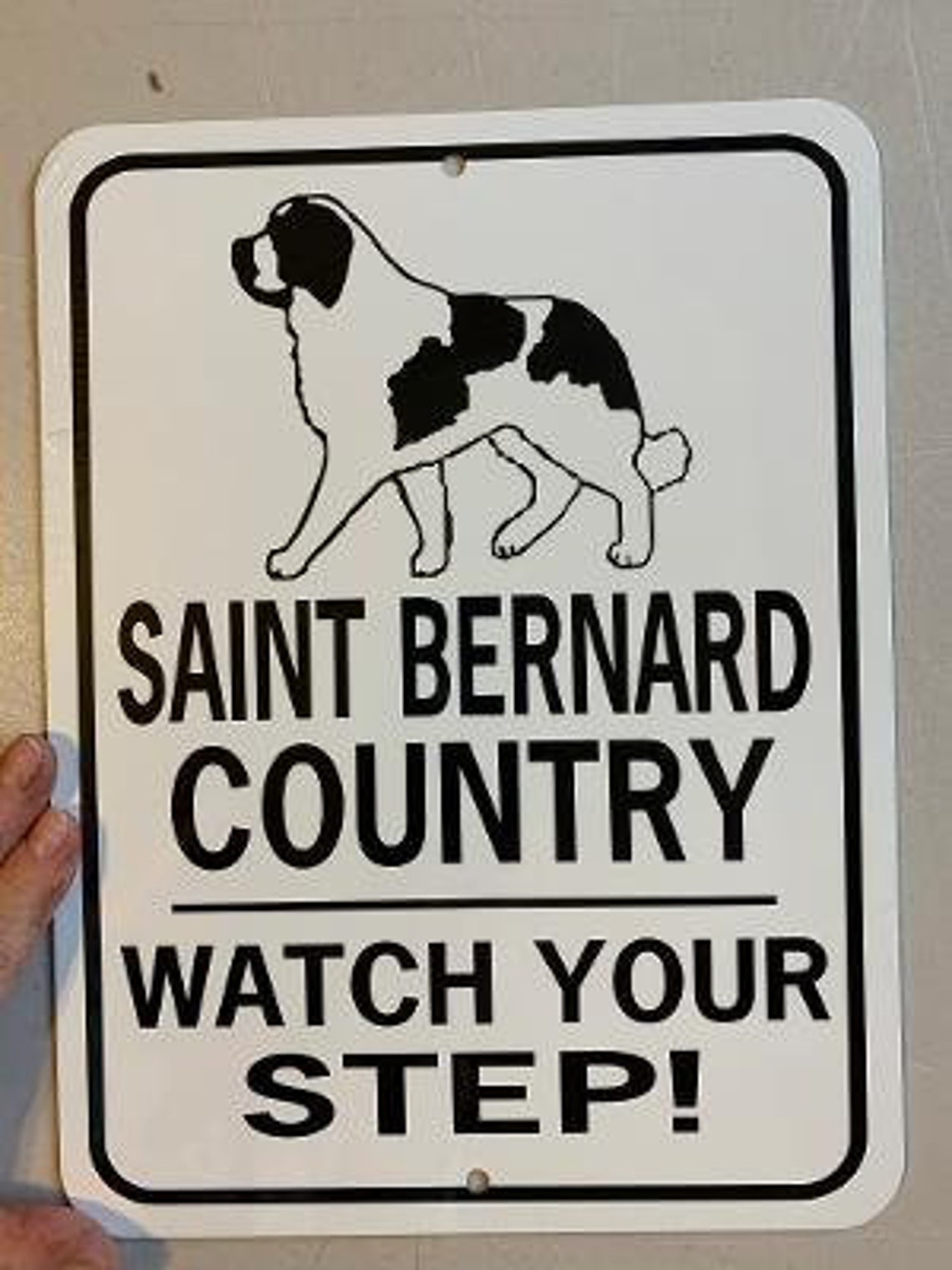 Saint Bernard Funny Dog Signs 9x12 Inch Aluminum Metal Sign - Etsy