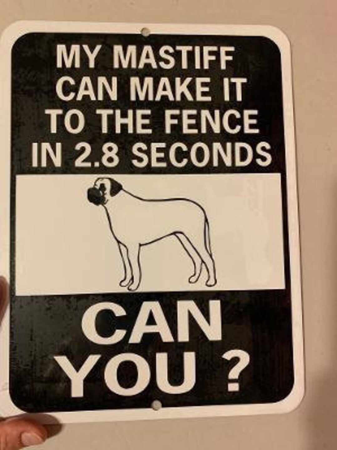 Mastiff Funny Dog Signs 9x12 Inch Aluminum Metal Sign - Etsy