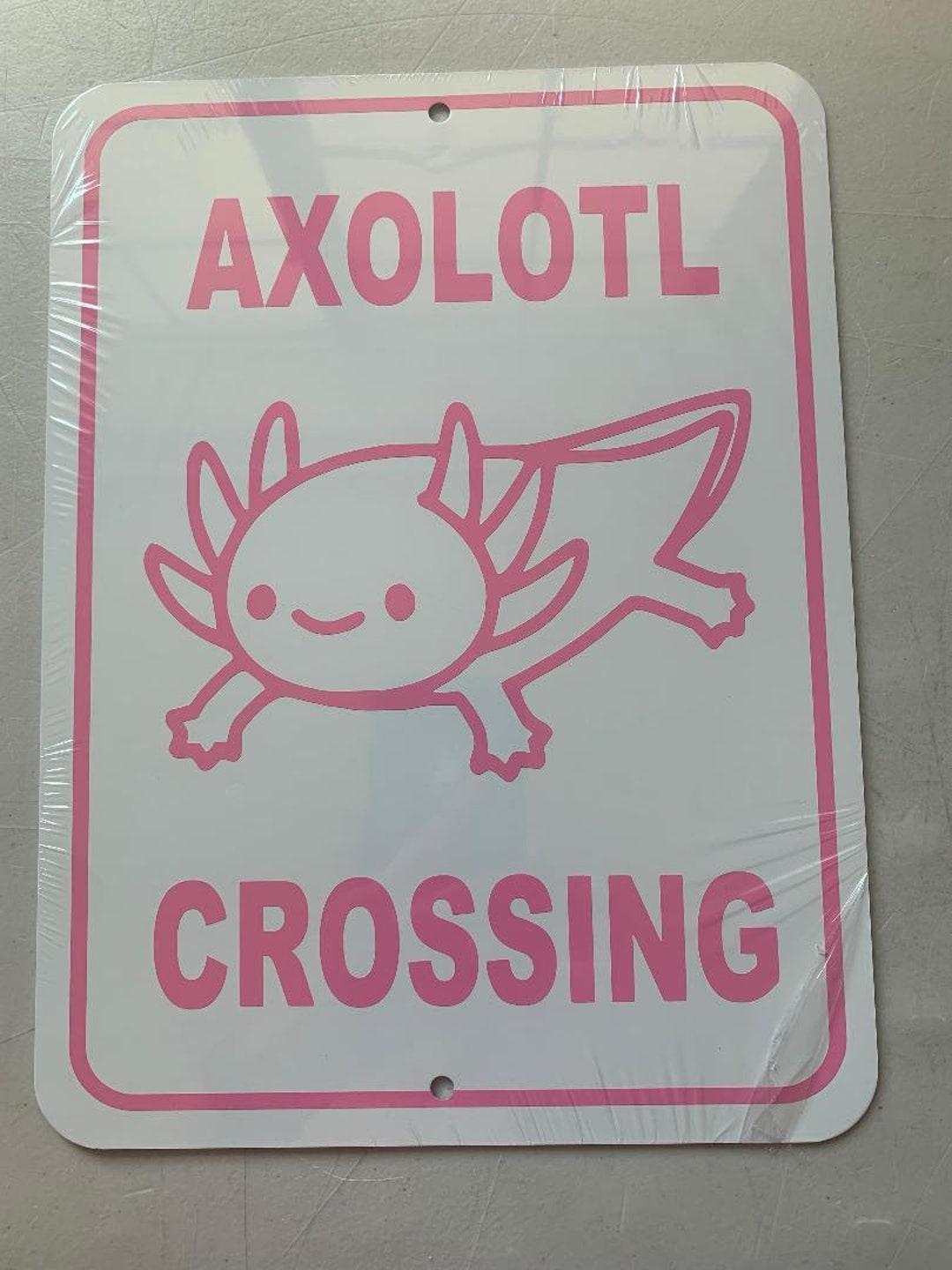 Axolotl Crossing Funny Sign 9x12 Inch Aluminum Metal Xing Sign - Etsy