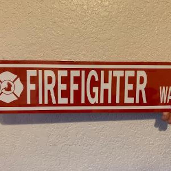 Firefighter Street Sign - Etsy
