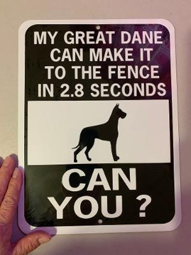 Great Dane Funny Dog Signs 9x12 Inch Aluminum Metal Sign - Etsy