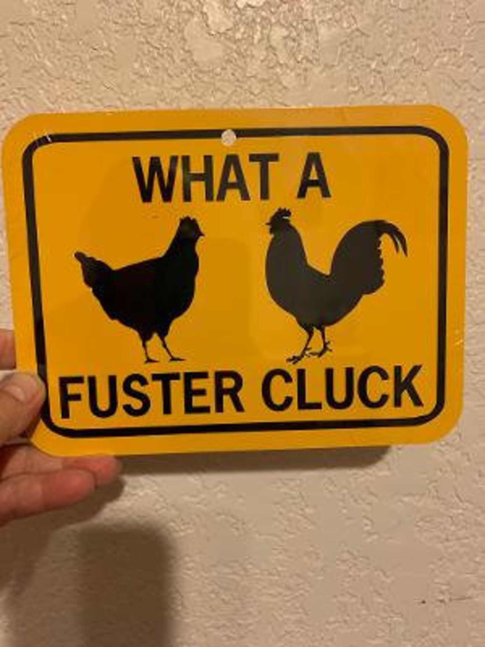 What a Fuster Cluck Funny Chicken Sign 6x8 Inch Horizontal | Etsy