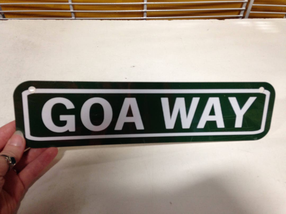 Goa Way (go Away) Funny Street Sign 3x12 Inch Aluminum Metal Sign - Etsy