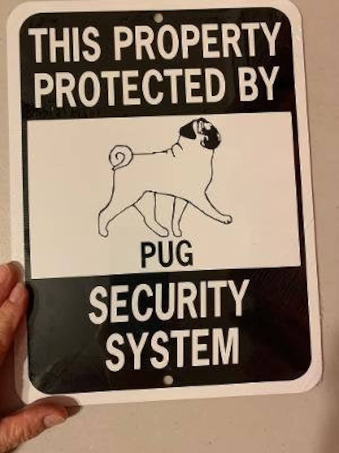 Pug Funny Dog Signs 9x12 Inch Aluminum Metal Sign - Etsy