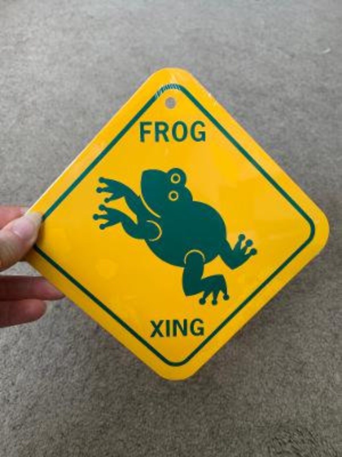 Frog Xing Crossing Funny Sign 6x6 Inch Aluminum Metal Yard - Etsy