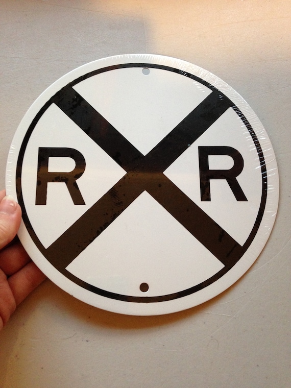 Railroad Crossing Xing Funny Train Sign 8 Inch Circular | Etsy