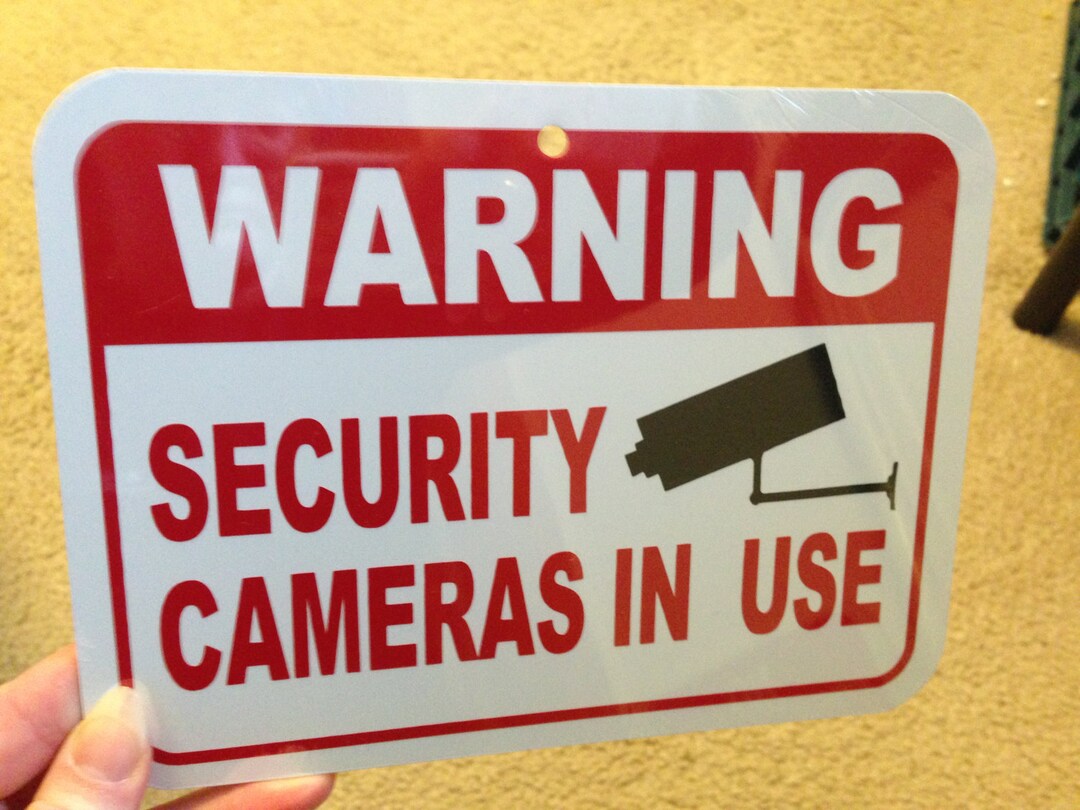 Warning Security Cameras in Use Sign 6x8 Inch Aluminum Metal Sign - Etsy