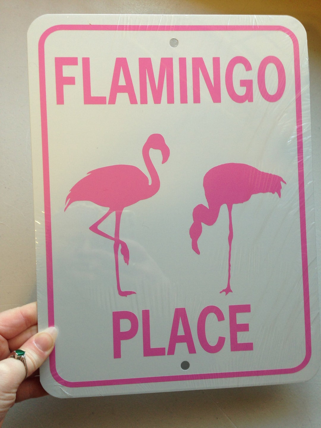 Flamingo Place Funny Yard Sign 9x12 Inch Aluminum Metal Sign - Etsy