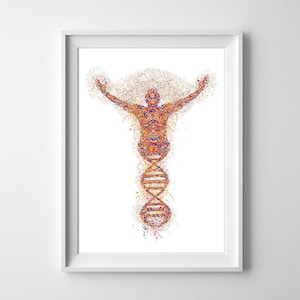 DNA Art, Human DNA Print, Human Body System, Molecular Print, Genetics ...