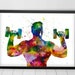 Dumbbell Workout Poster, Gym Poster Art Print, Home Gym Wall Art ...