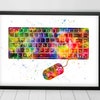 Computer Keyboard Art Print, PC Gamer Gift, Computer Mouse Poster ...